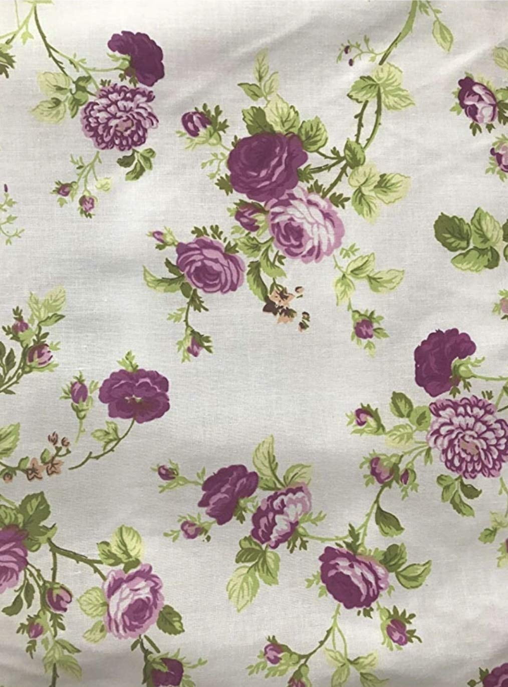 Vintage Floral Rose Print Fabric by the 5 Yard, 10 Yard, 15 Yard and 20 ...