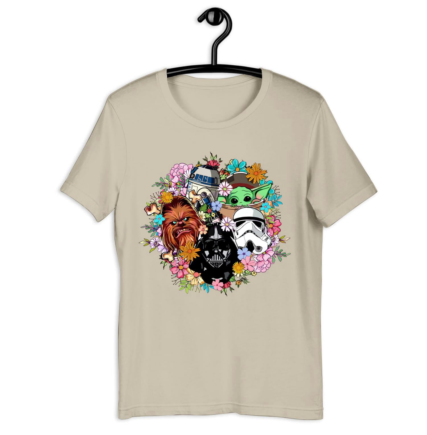 Vintage Floral Sci-Fi Characters Shirt, Galactic Warrior, Dark Knight ...