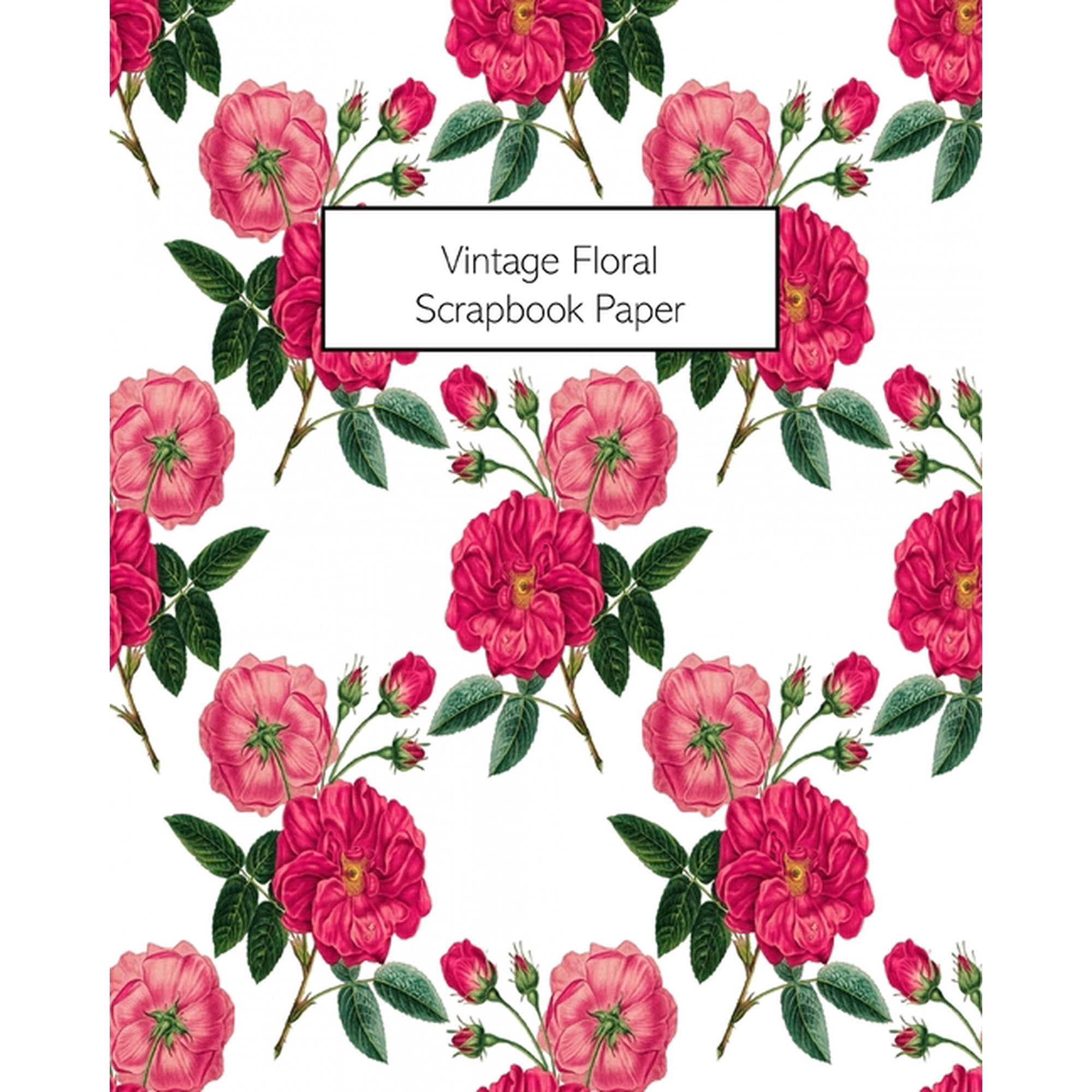 Vintage Flower Scrapbook Paper