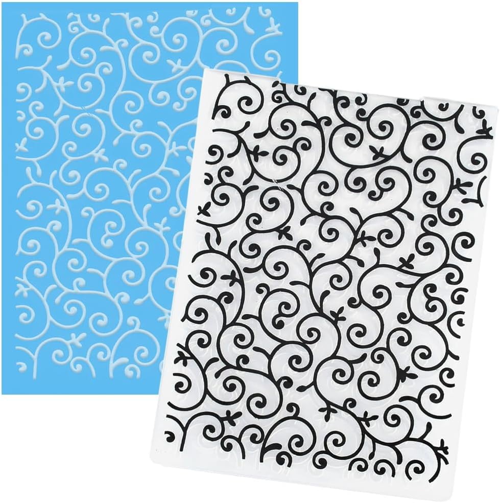 Vintage Flower Background Embossing Folder Lace Floral Leaf Plastic Template Stencils for Card ...