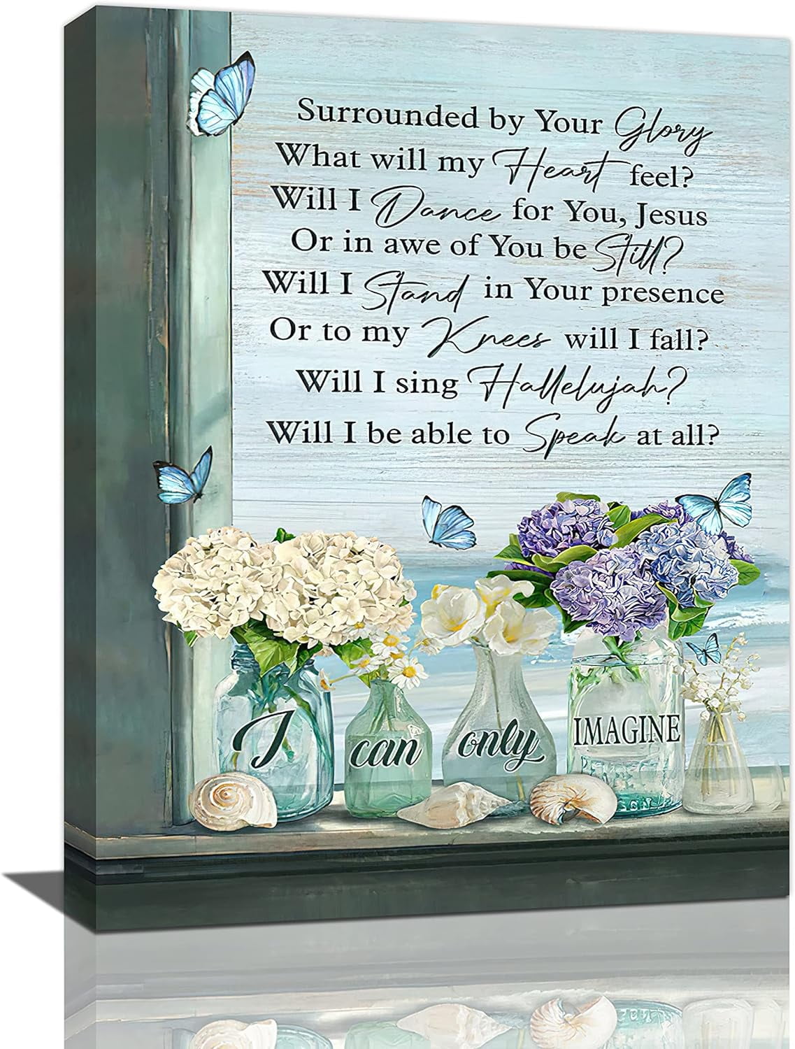 Vintage Flower Christian Hymn Decor Wall Art I Can Only Imagine ...