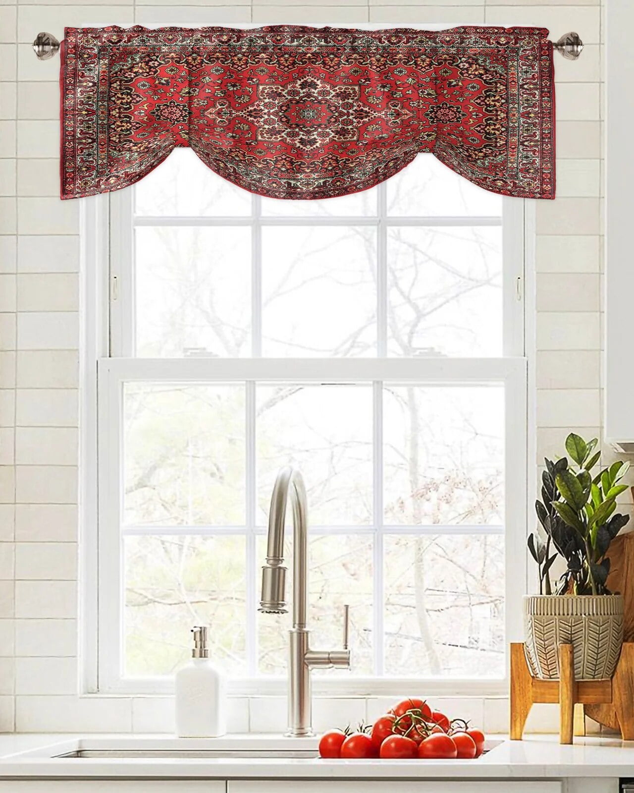 Vintage Flower Indian Bohemia Window Curtain Living Room Kitchen ...