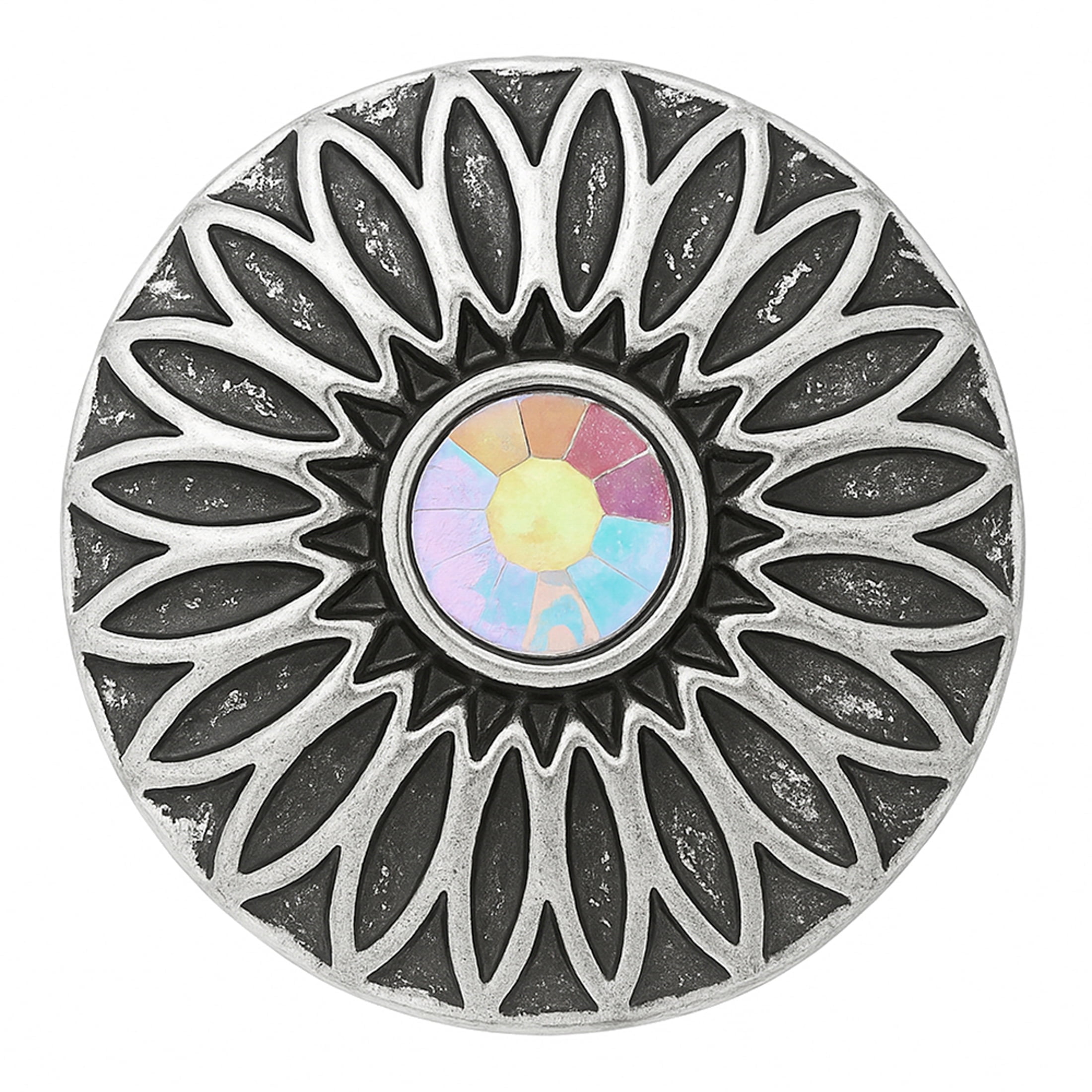 Vintage Flower Iridescent Snap Jewelry Ginger Charm Button, For ...