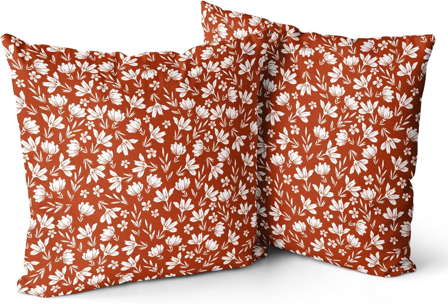 Vintage Flower Pillow Covers 18x18 Set of 2 Rustic Cute Small Floral ...