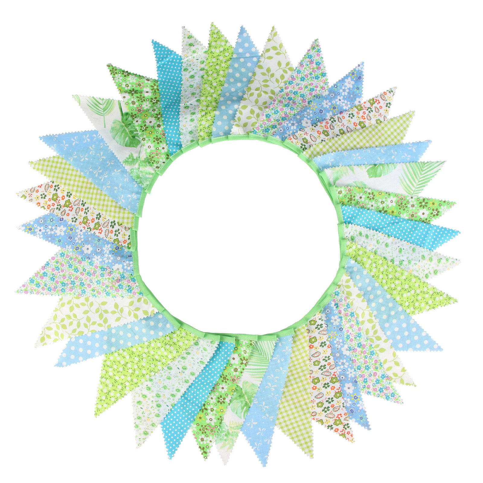 Vintage Flowered Fabric Pennant Banner Pennant, 36 Cotton Pennant ...