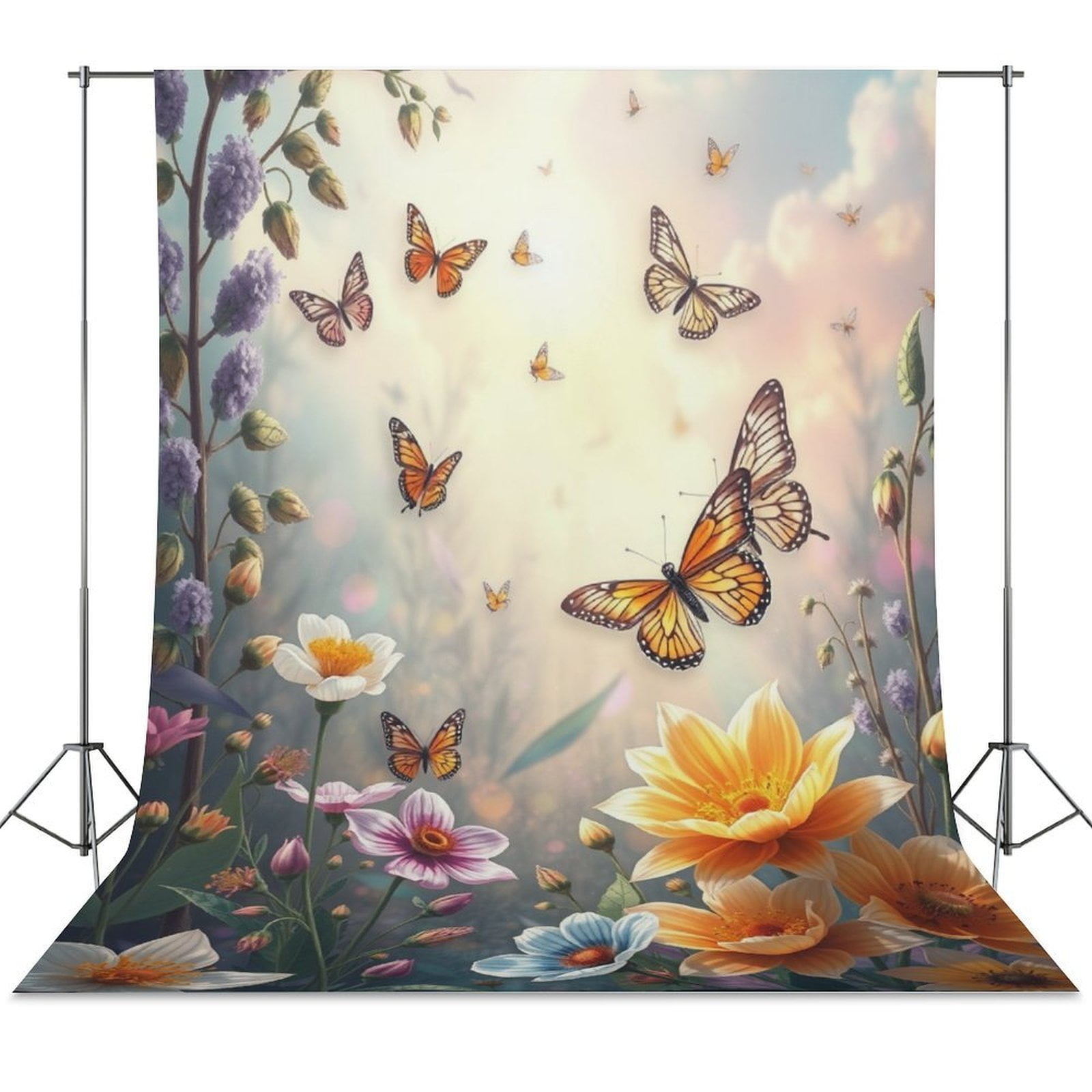 Vintage Flowers Decorations BackdropPortrait Photography Background ...