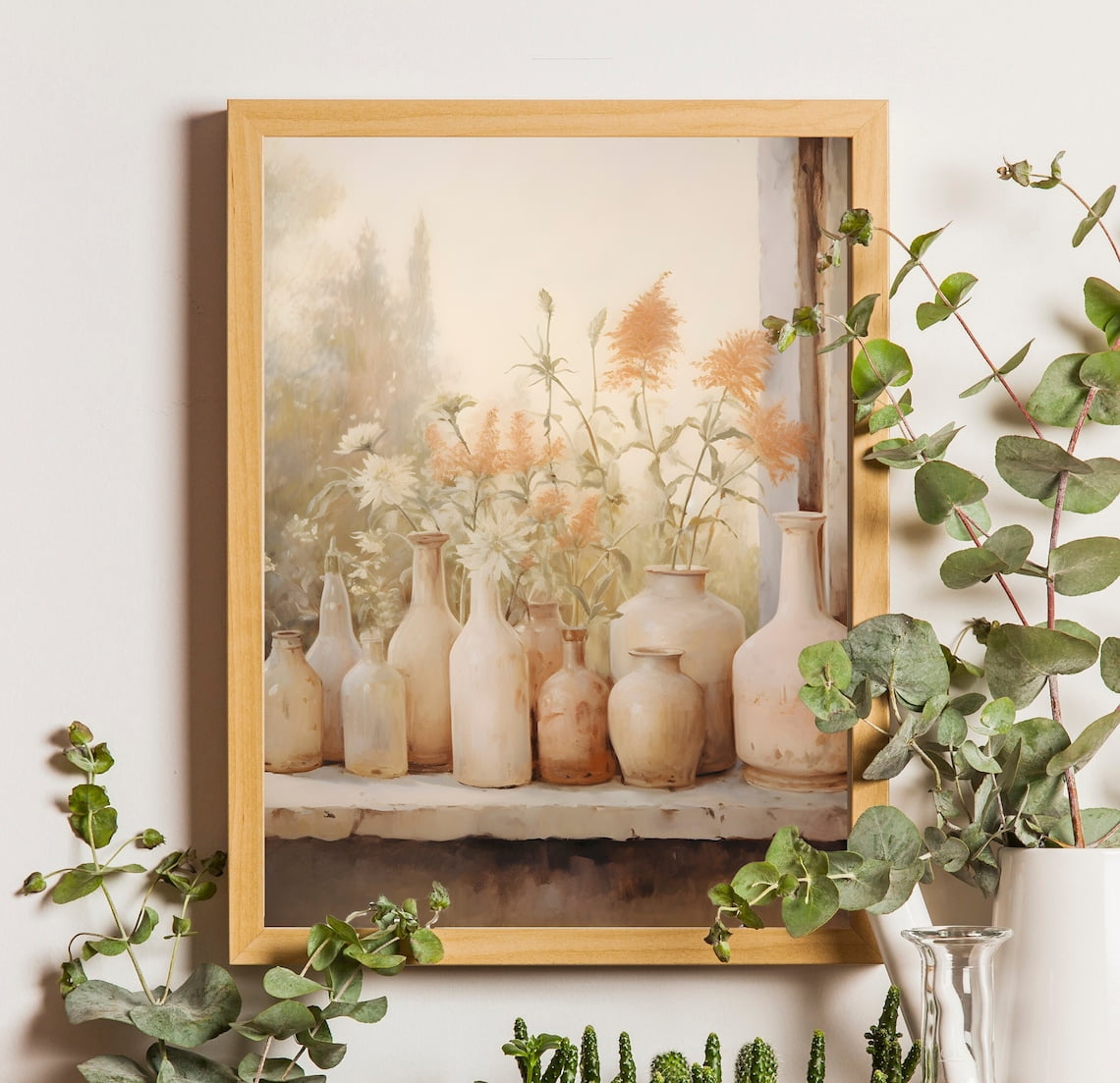 Vintage Flowers In Vases Poster: Botanical Still Life, Unframed Poster ...