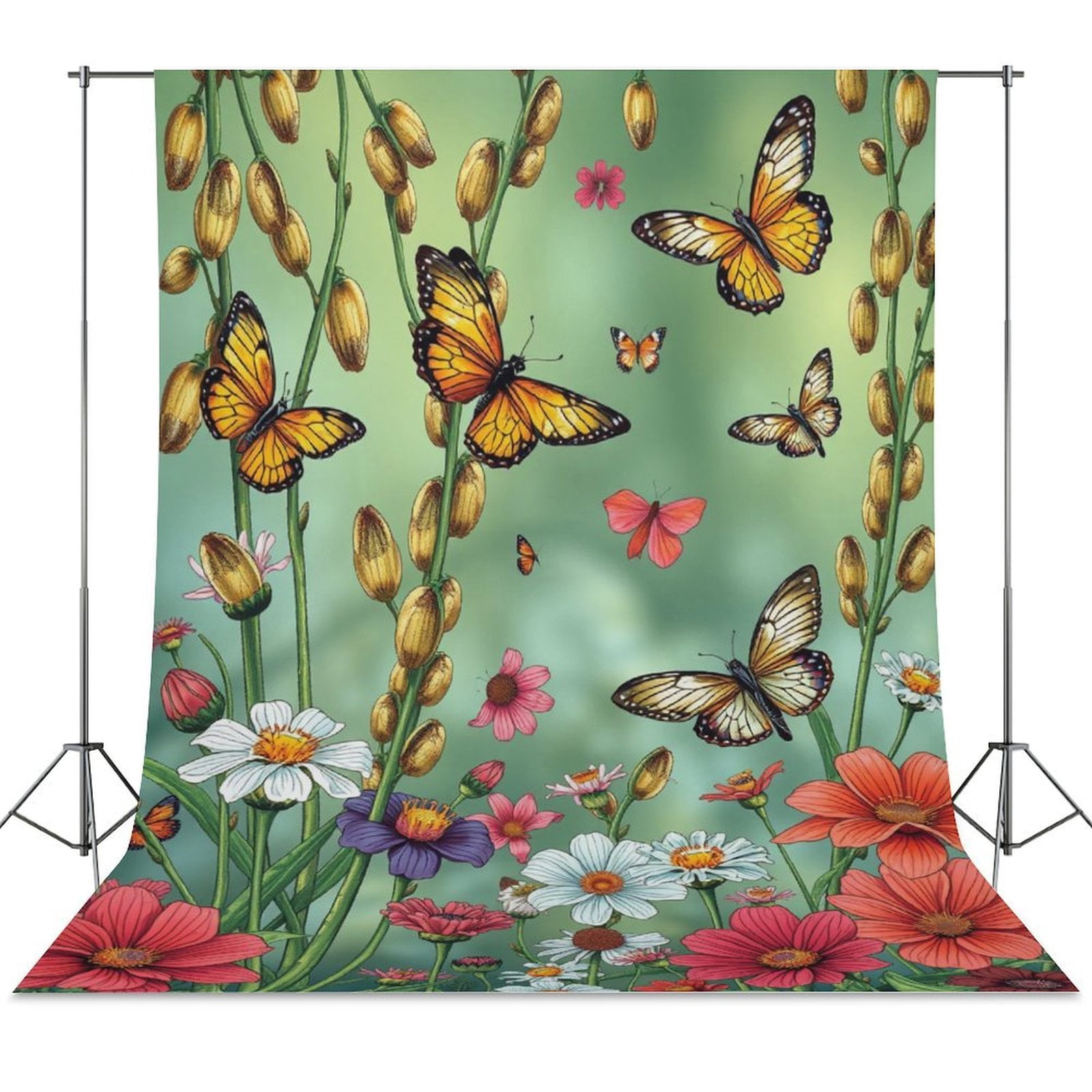 Vintage Flowers Party Backdrop Birthday Decoration Backgrounds for ...