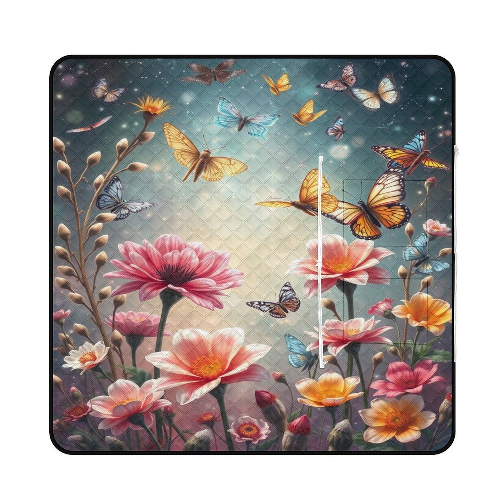 Vintage Flowers Waterproof Picnic Blanket Beach Blanket Outdoor Picnic ...