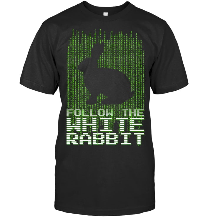 Vintage Follow The White Rabbit The Matrix Rabbit T Shirt - Walmart.com