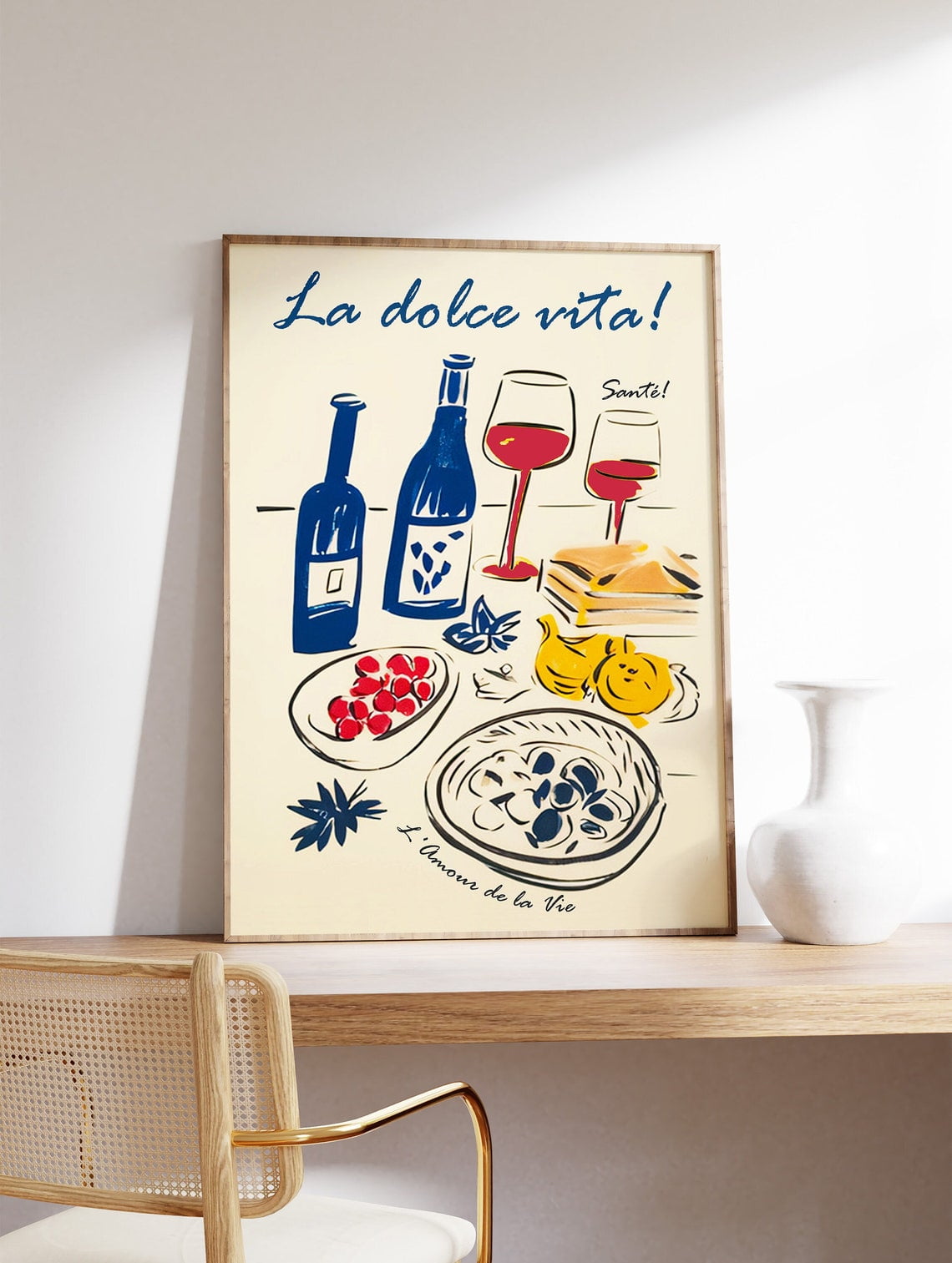 Vintage Food Print, Retro Food Art, Dinner Party Art, Kitchen Poster ...