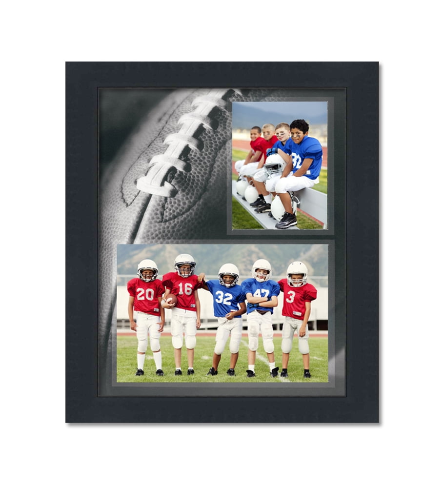 Vintage Football Theme Black Wood Frame and Football Decoration Graphic ...