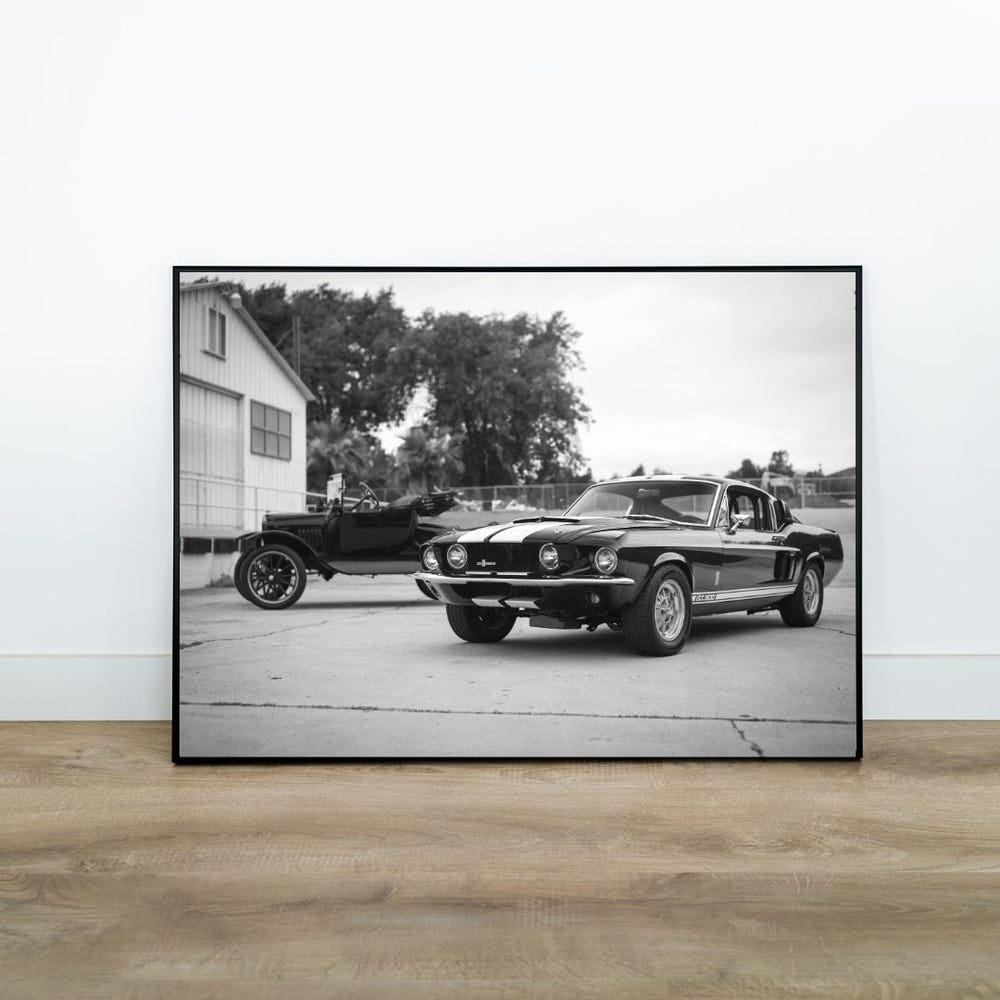 Vintage Ford Mustang Poster, Vintage Ford Mustang Print, Ford Mustang ...