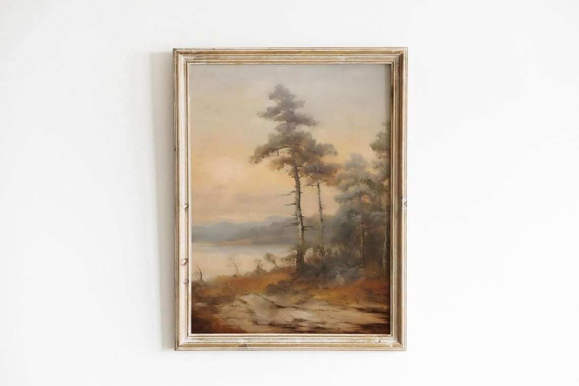 Vintage Forest Tree Earth Tone Poster, Stretched Size 12x18 - Walmart.com