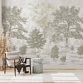 Vintage Forest Wall Mural Peel and Stick 148" W x 98" H Beige Tree ...