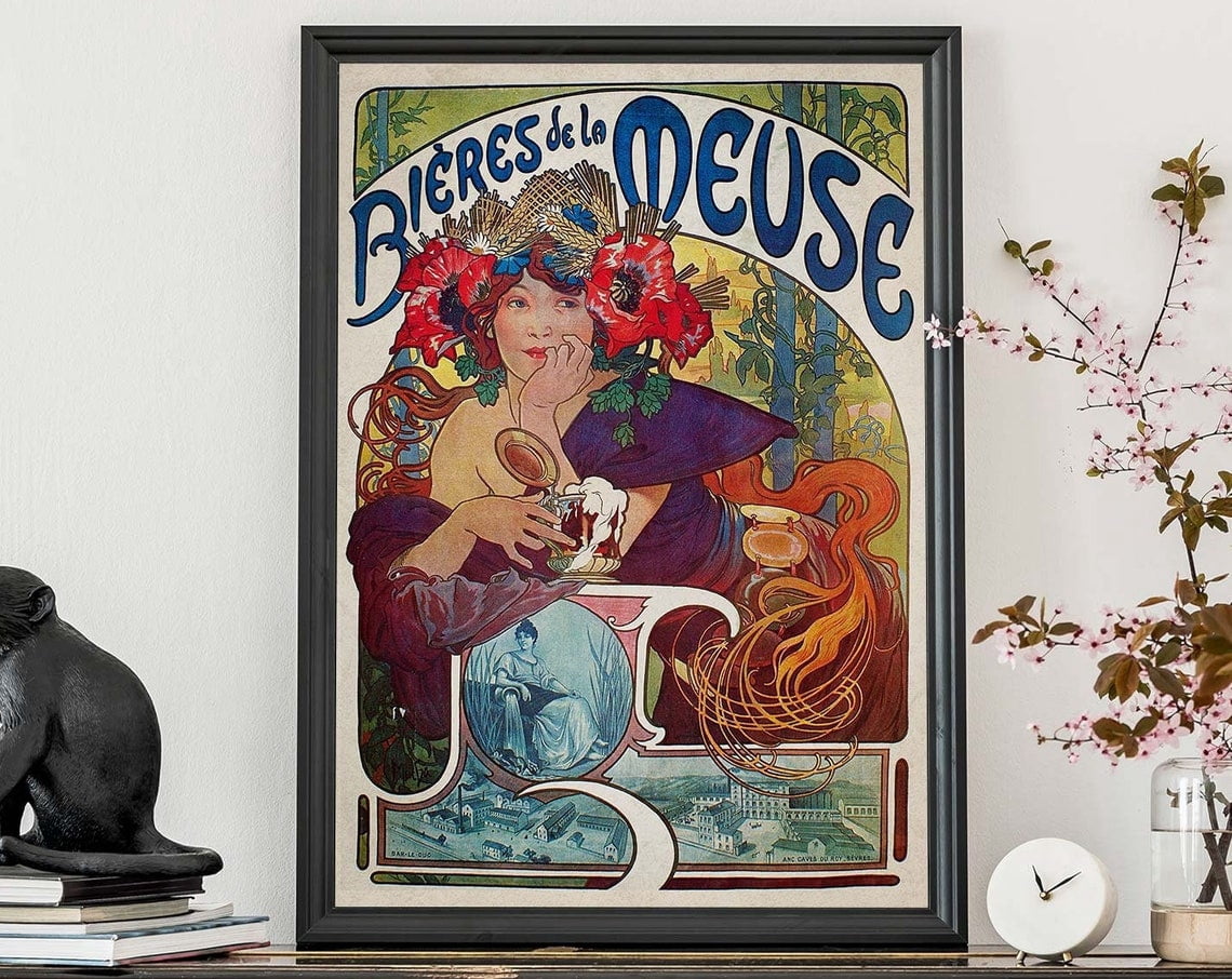Vintage French Art Print, Alphonse Mucha Advertising Art Print, Art ...