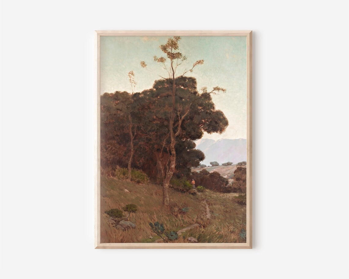 Vintage French Country Landscape Print Fall Nature Art Farmhouse ...
