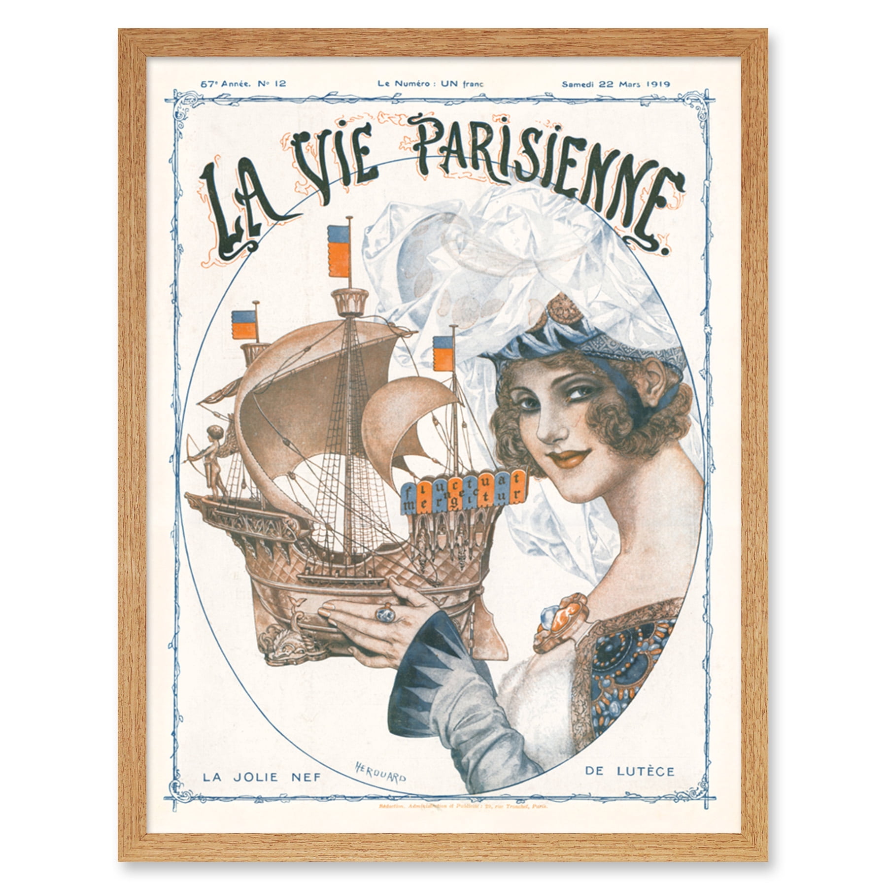 Vintage French Fashion La Vie Parisienne Pretty Nave Ship Magazine ...