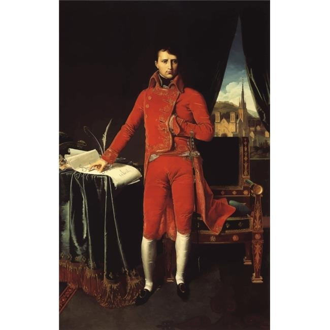 Vintage French history painting of Napoleon Bonaparte as 1st consul ...
