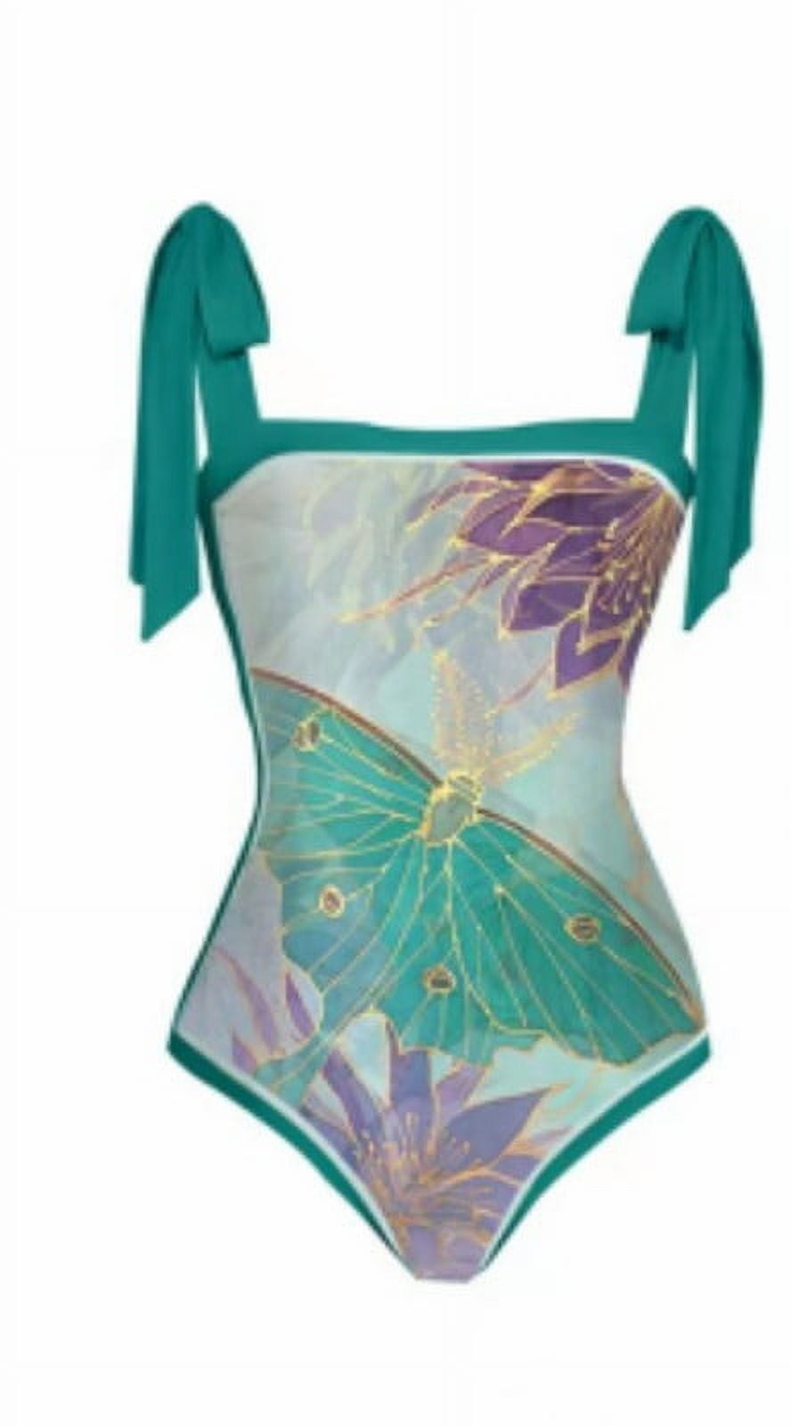 Vintage French Style Swimsuit for Women with Modest Gauze Skirt, Sun ...
