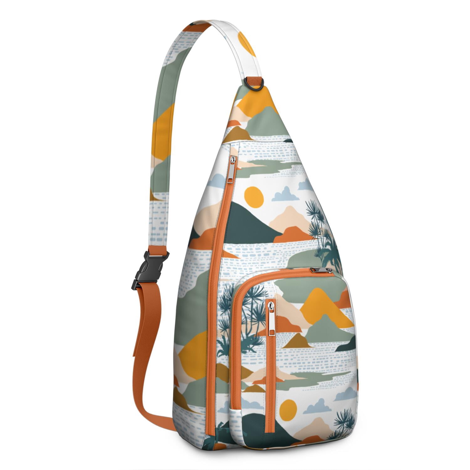Vintage French Toile Sling Backpack – Rustic Farmhouse Print Crossbody ...