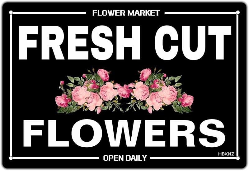 Vintage Fresh Cut Flowers Metal Sign Flower Market for Garden Farmhouse ...