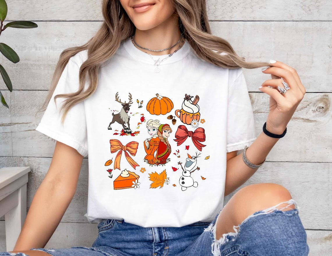 Vintage Frozen Coquette Fall Shirt, Disney Princess Elsa And Anna ...