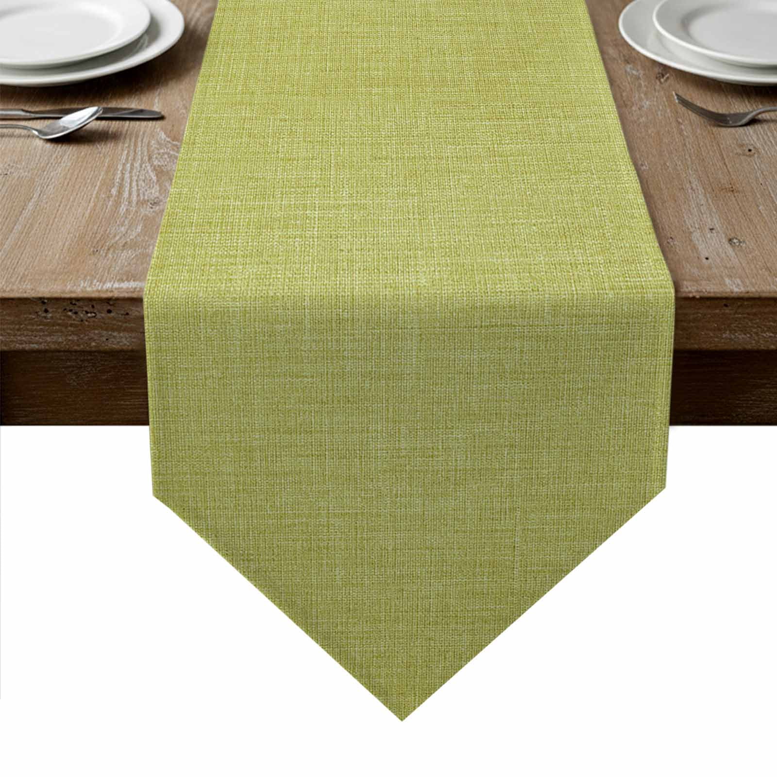 Vintage Fruit Green Table Runner Linen Burlap Table Runner 72 Inches ...