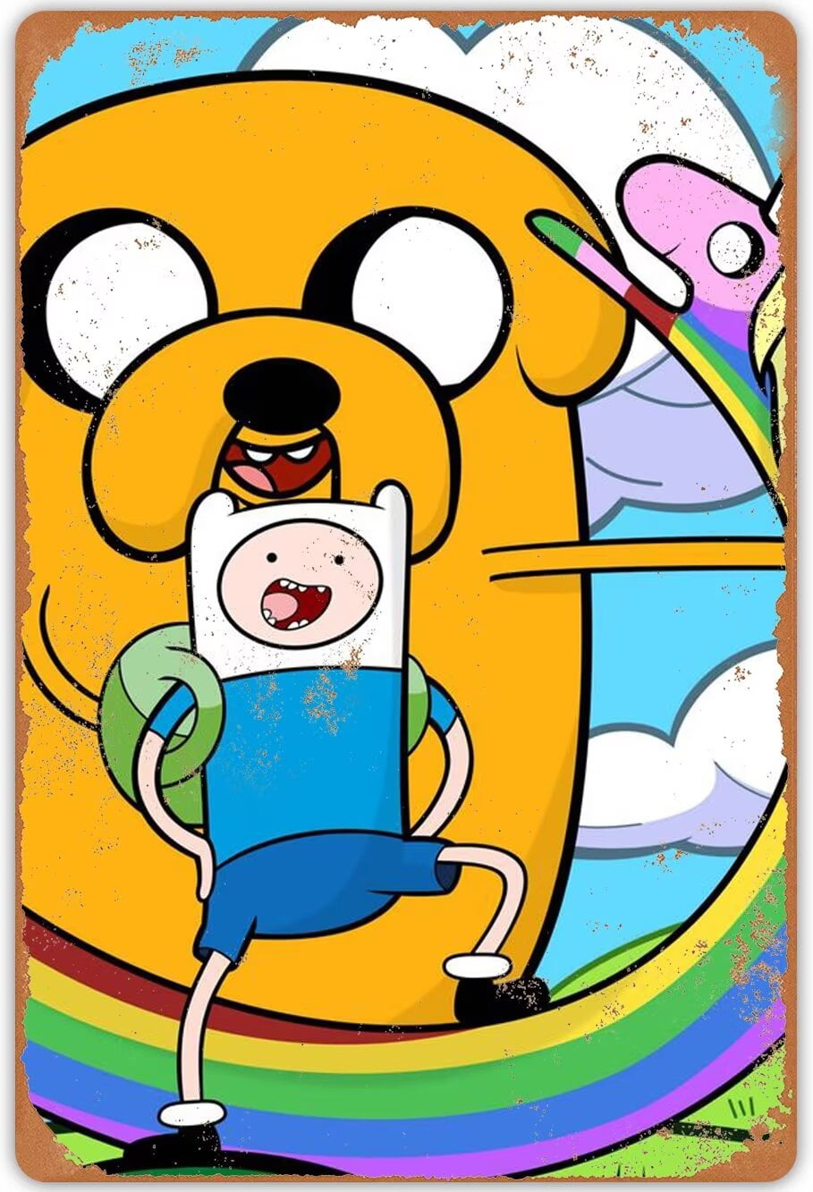 Vintage Funny Animation Poster Metal Sign Adventure Time Tin Signs ...