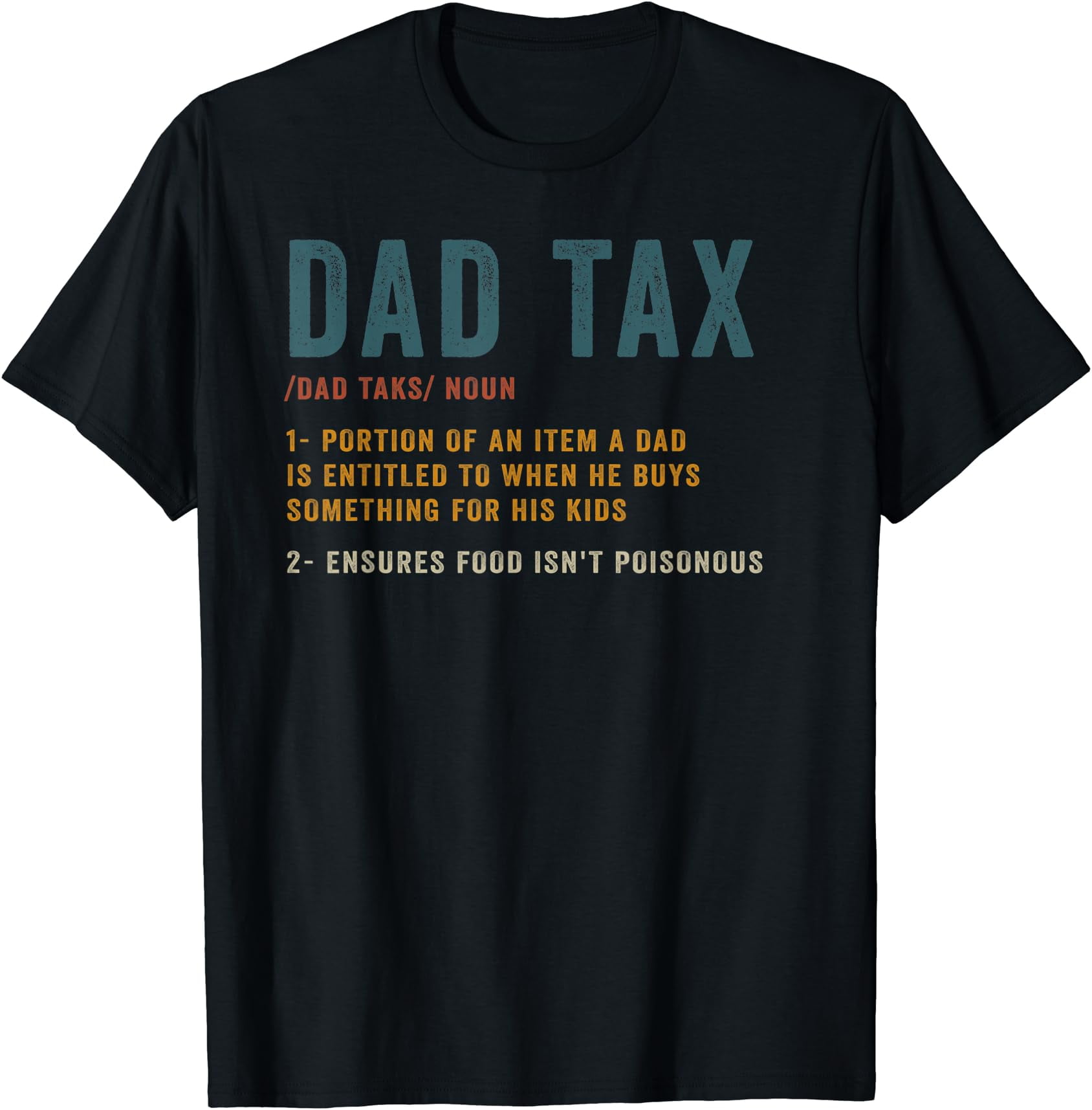 Vintage Funny Dad Tax Definition T-Shirt - Perfect Father's Day Gift ...