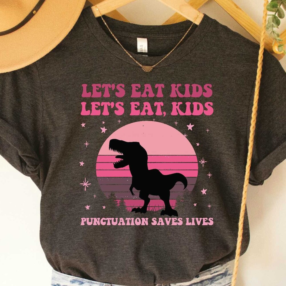 Vintage Funny Grammar Let'S Eat Punctuation Saves Lives Commas Save ...