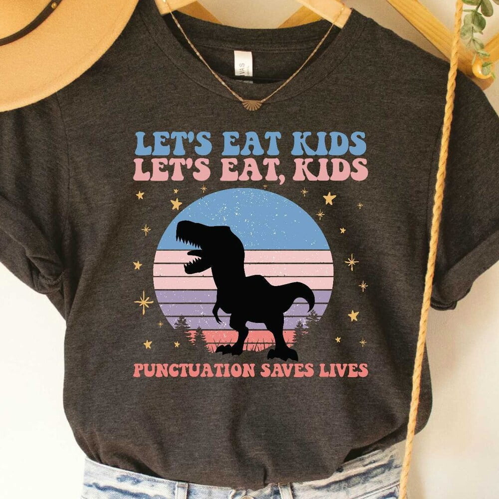 Vintage Funny Grammar Let'S Eat Punctuation Saves Lives Commas Save ...