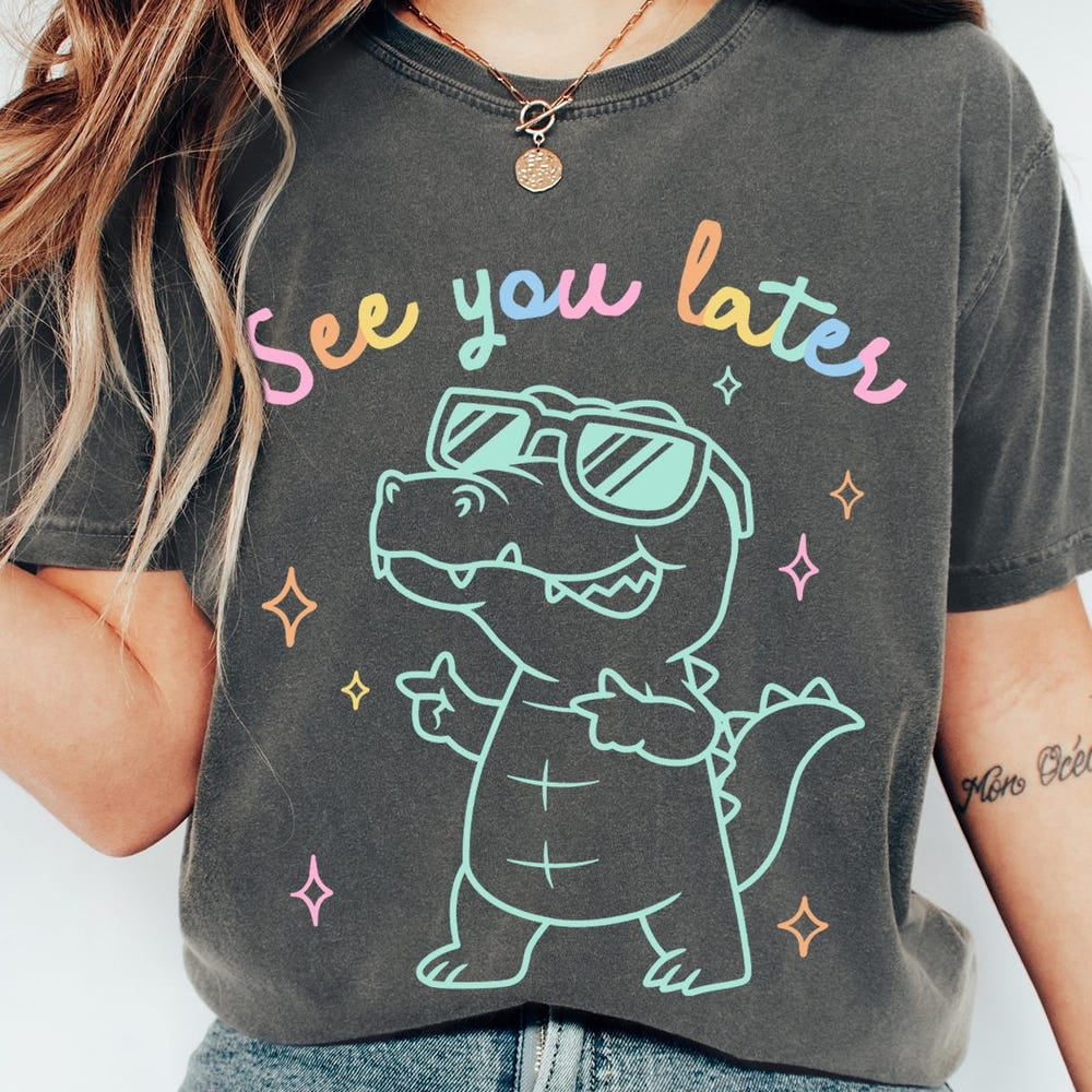 Vintage Funny Last Day Of School Teacher, See You Later Alligator ...