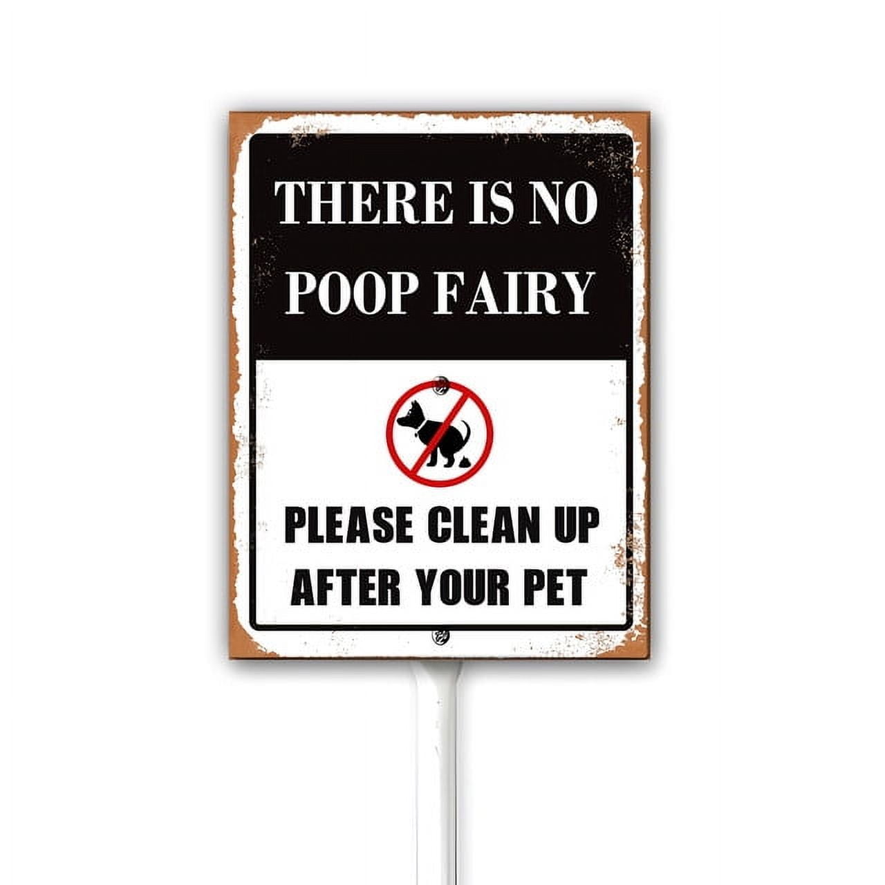 Vintage Funny Poop Fairy Yard Sign Dog Poop Yard Sign With Stake, No ...