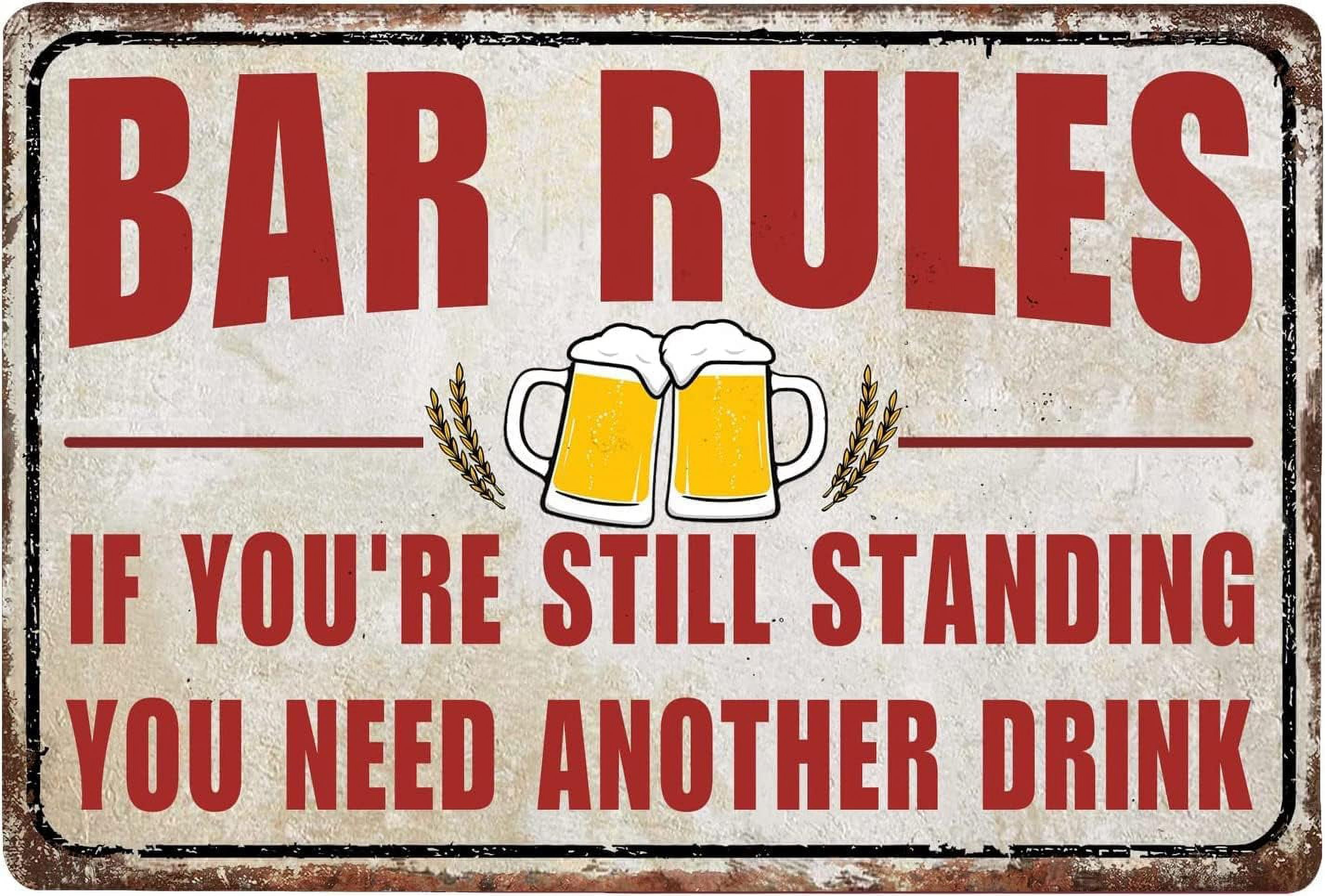 Vintage Funny Sarcastic Metal Tin Sign Man Cave Signs Bar Warning Wall ...