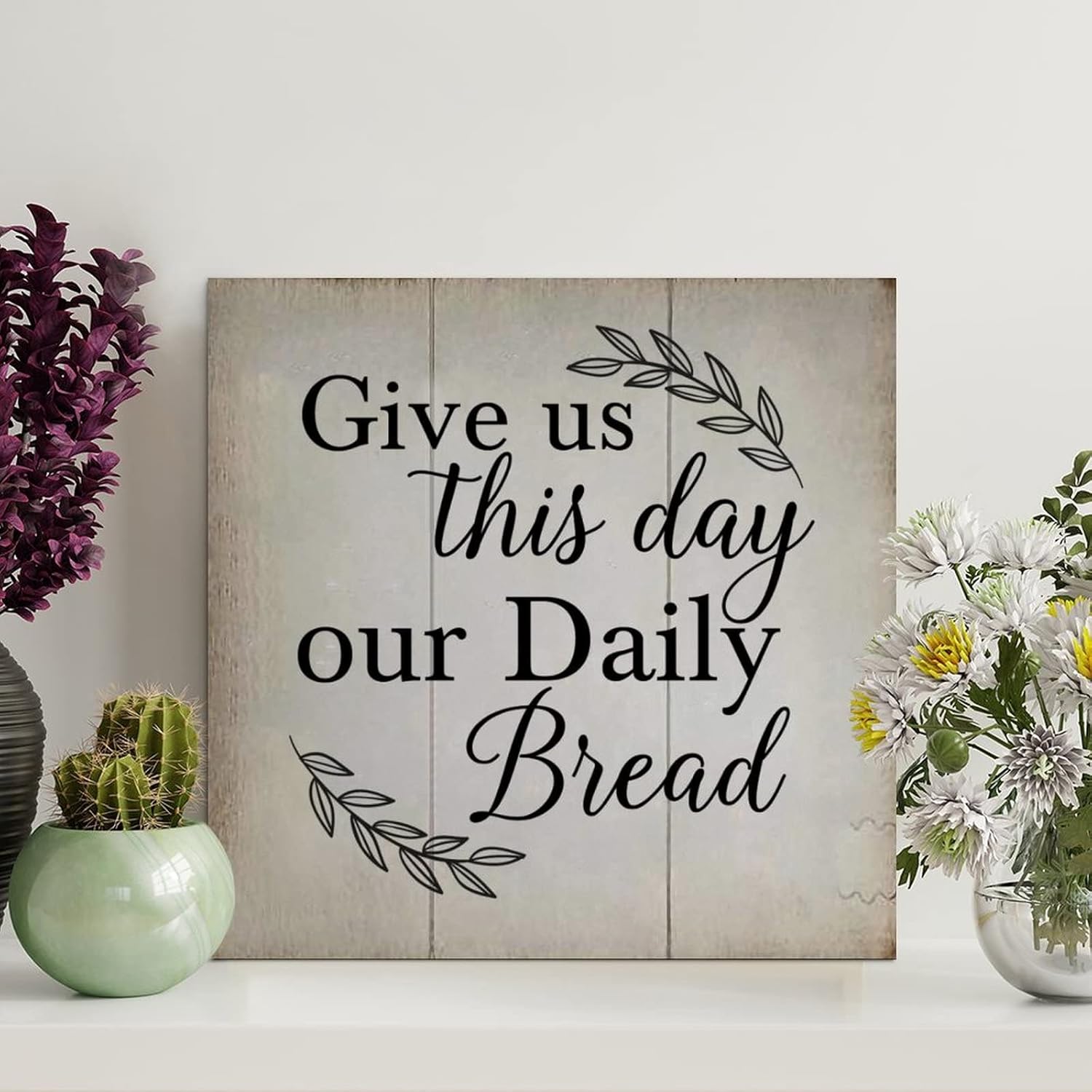 Vintage Funny Wooden Pallet Sign Give Us This Day Our Daily Bread Wood ...