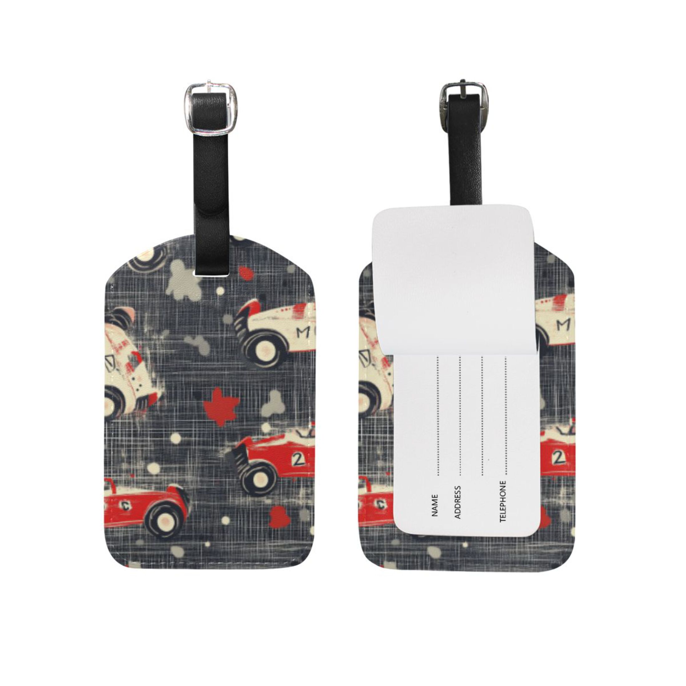 Vintage Furniture Painting Luggage Tags PU Leather Name ID Labels for ...