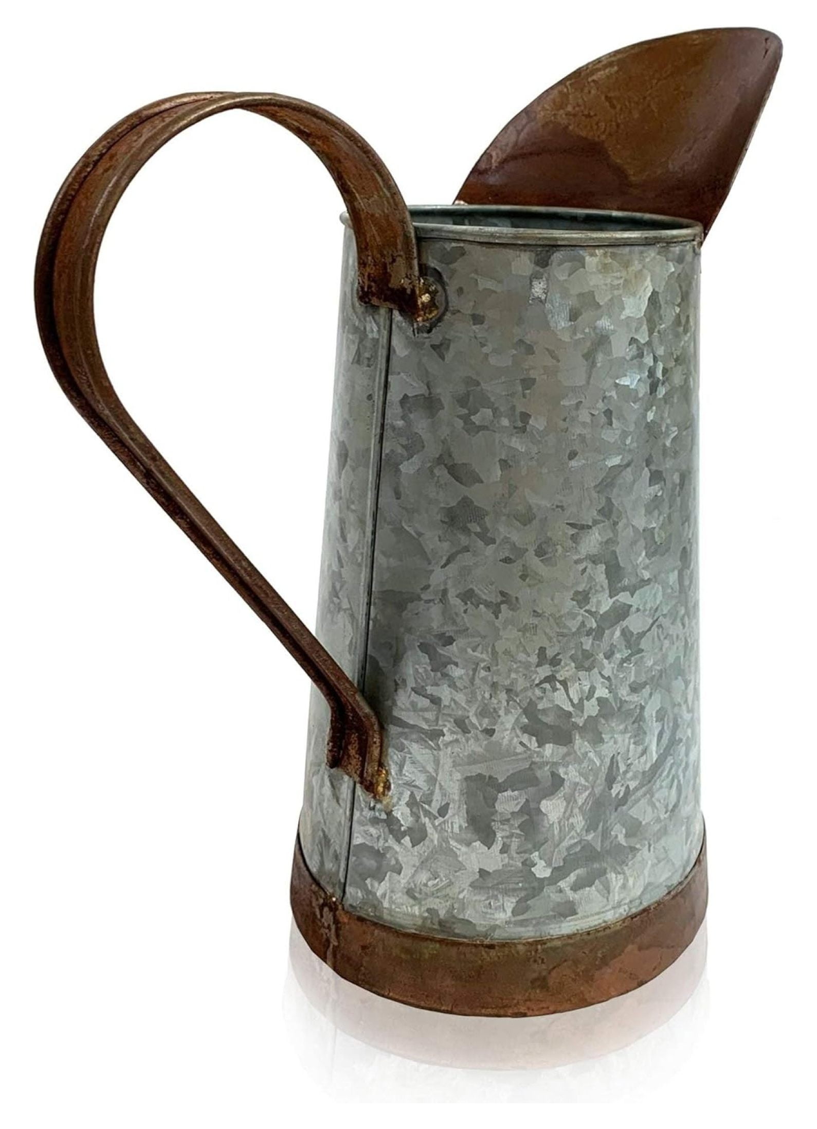 Vintage Galvanized Metal-Decorative 10.5" Inch Large Pitcher Rustic ...