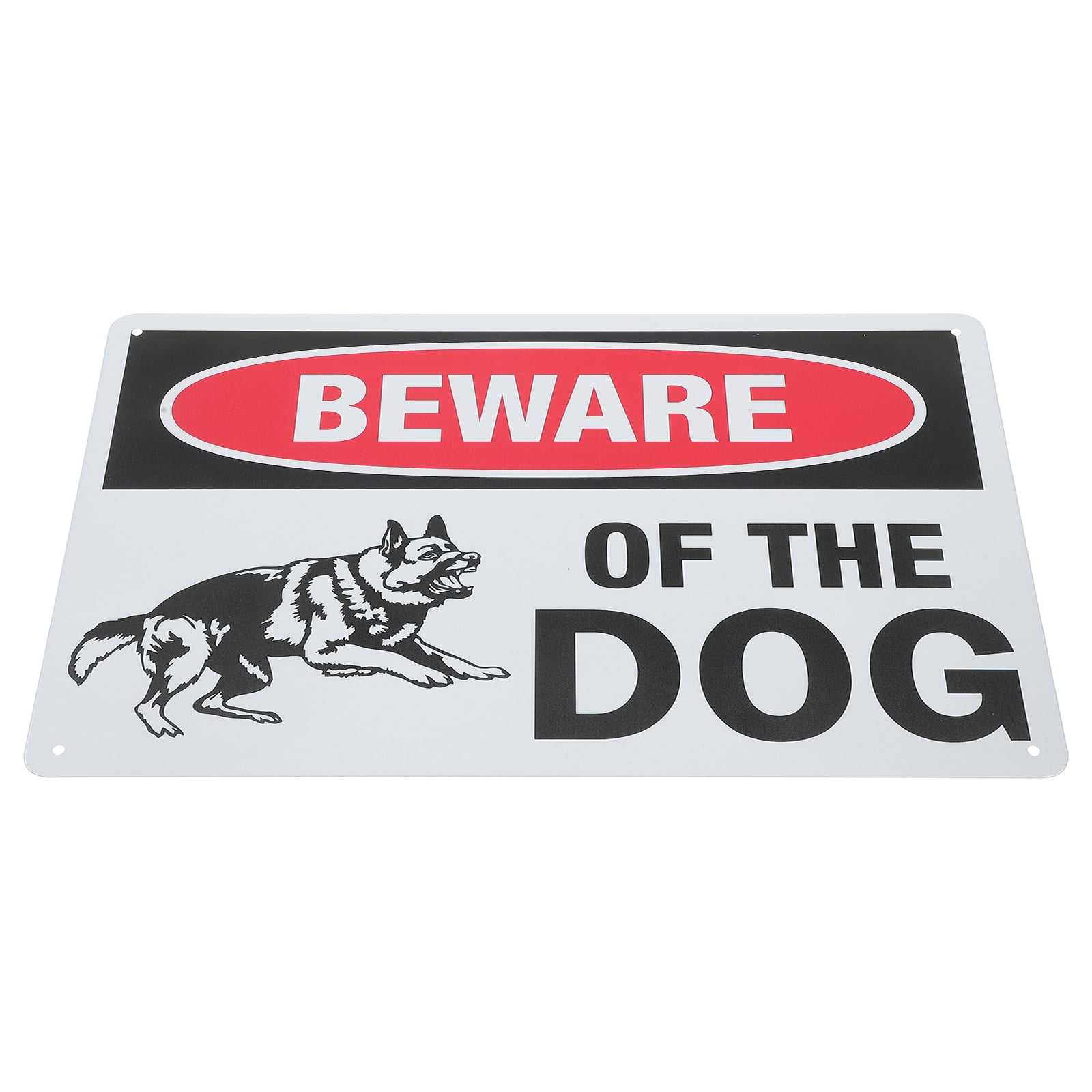 OUNONA Vintage Dog Warning Sign for Yard and Home Use Sturdy Iron with ...