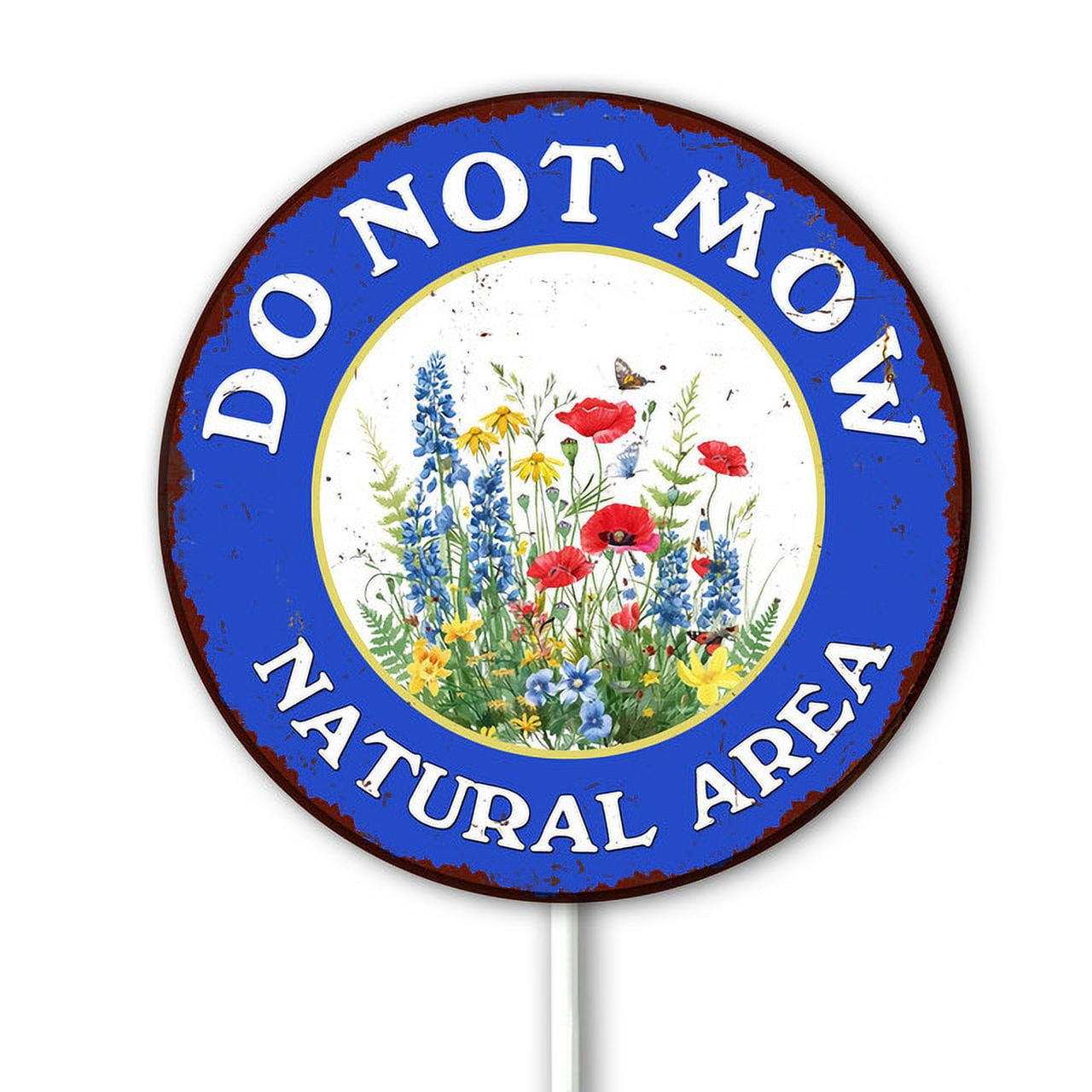 Vintage Garden Decoration, NO MOW MAY Bee friendly Garden Sign, Outdoor ...