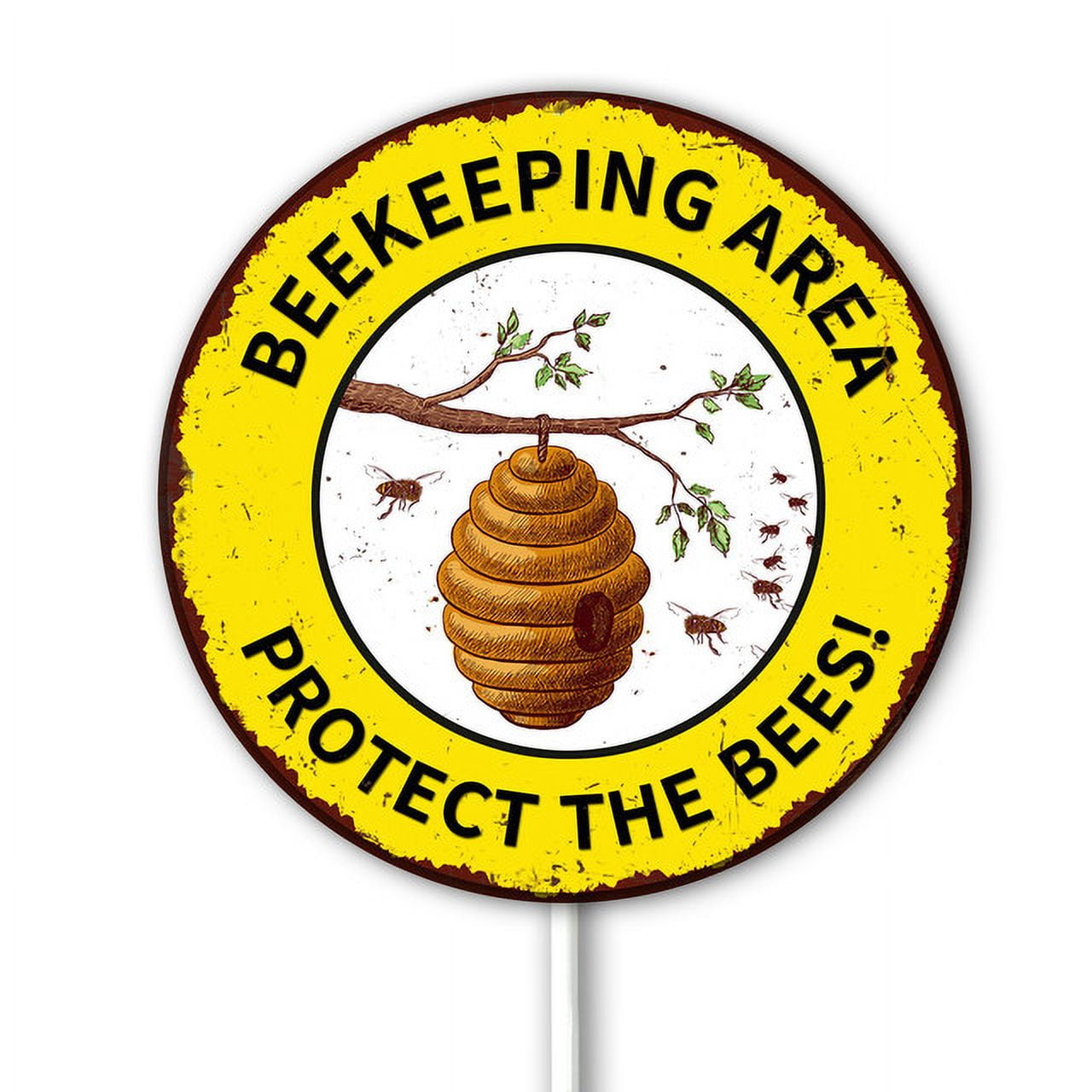 Vintage Garden Decoration, Pardon Our Weeds, Feeding the Bees Yard Sign ...