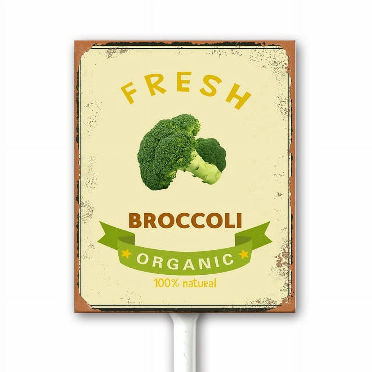 Vintage Garden Signs for Vegetable Broccoli Metal Plant Markers for ...