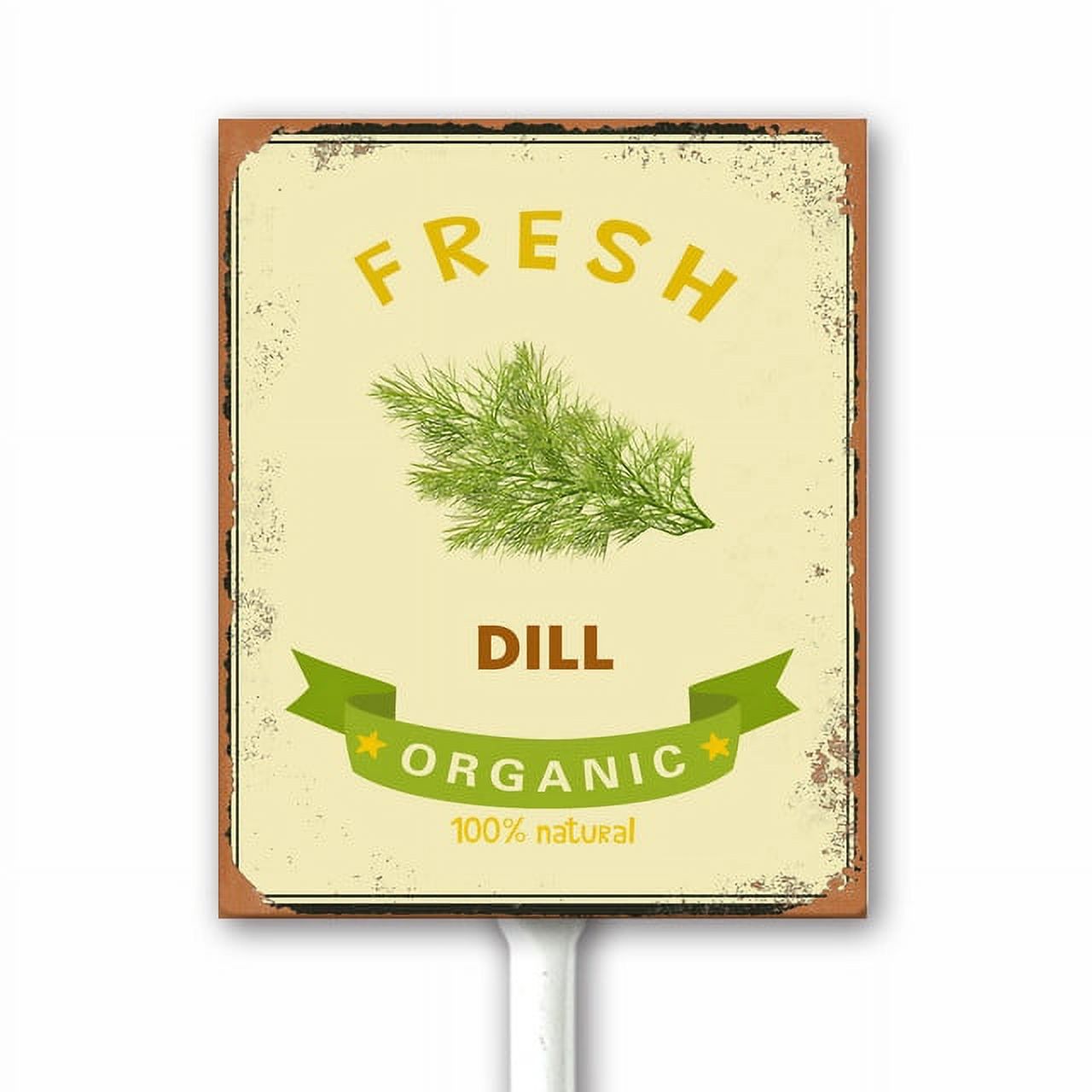 Vintage Garden Signs for Vegetable Dill Metal Plant Markers for ...