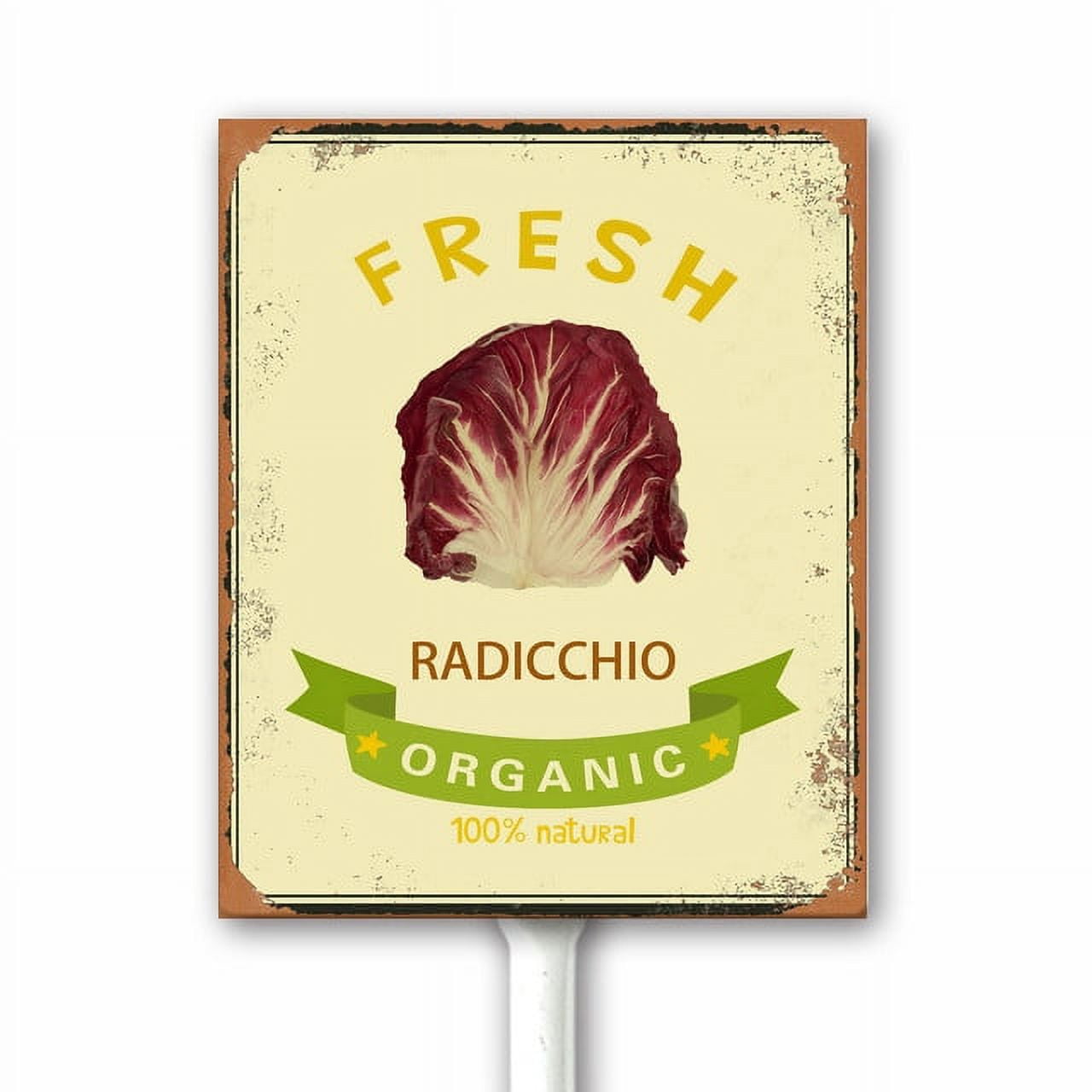Vintage Garden Signs for Vegetable Radicchio Metal Plant Markers for ...