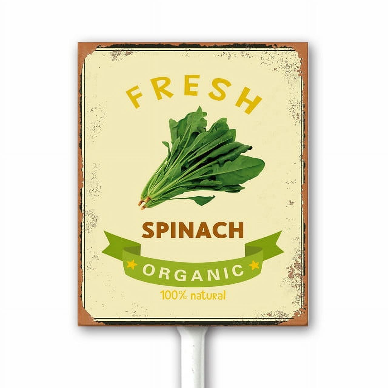 Vintage Garden Signs for Vegetable Spinach Metal Plant Markers for ...