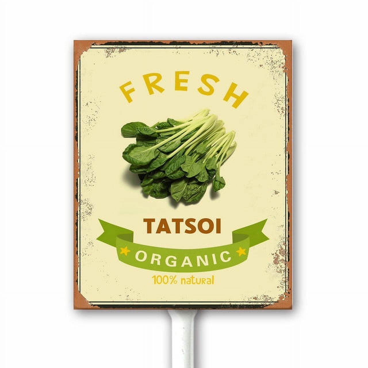 Vintage Garden Signs for Vegetable Tatsoi Metal Plant Markers for ...