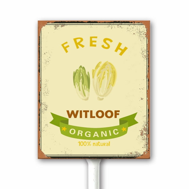 Vintage Garden Signs for Vegetable Witloof Metal Plant Markers for ...