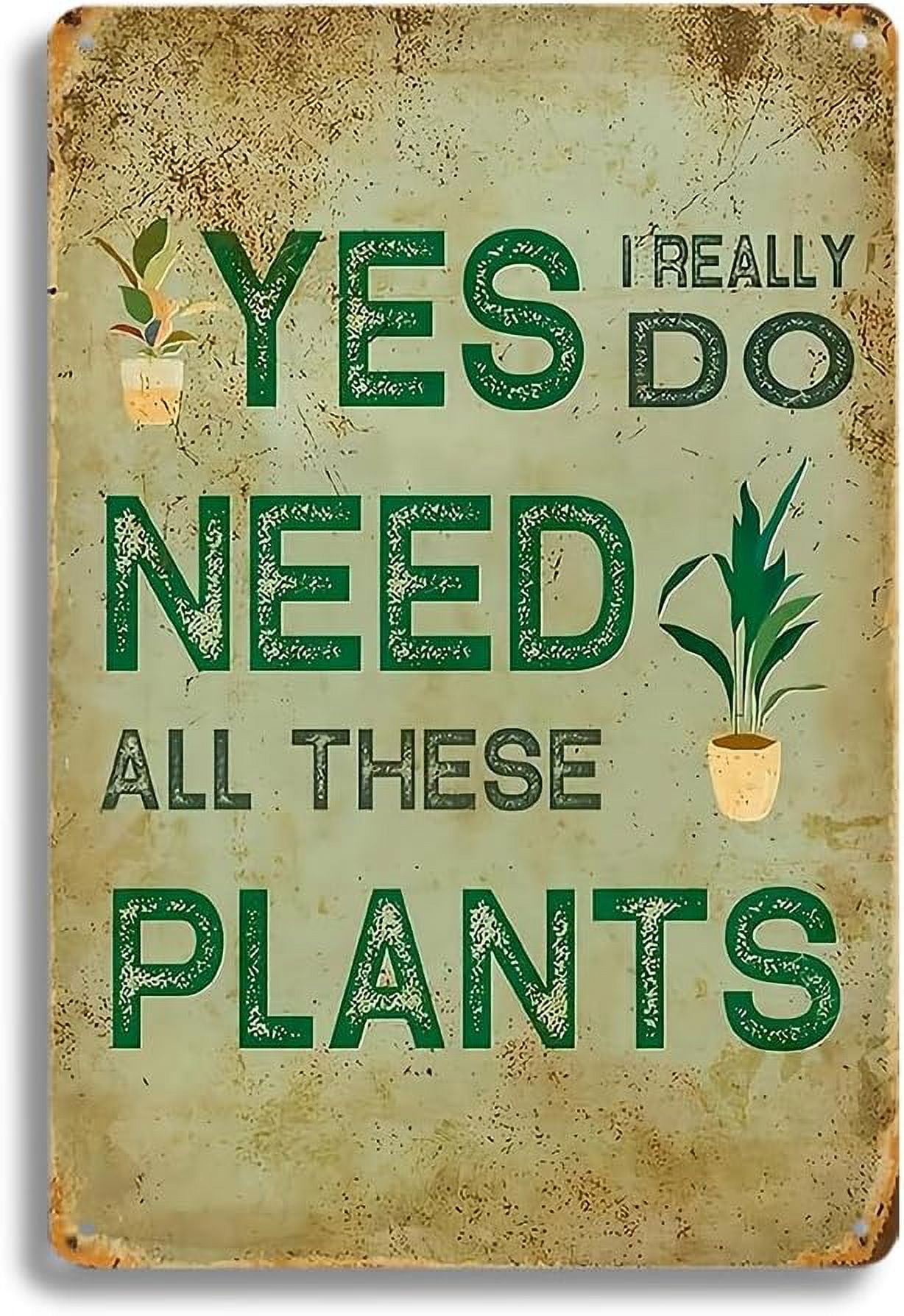 Vintage Garden Tin Sign 12x8 Inches - Rustic Metal Wall Decor with Inspirational Quote for Home ...