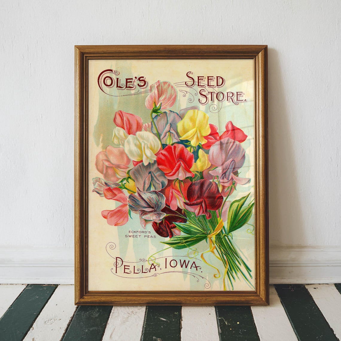 Vintage Gardening Poster, Botanical Wall Decor, Antique Seed Packet ...