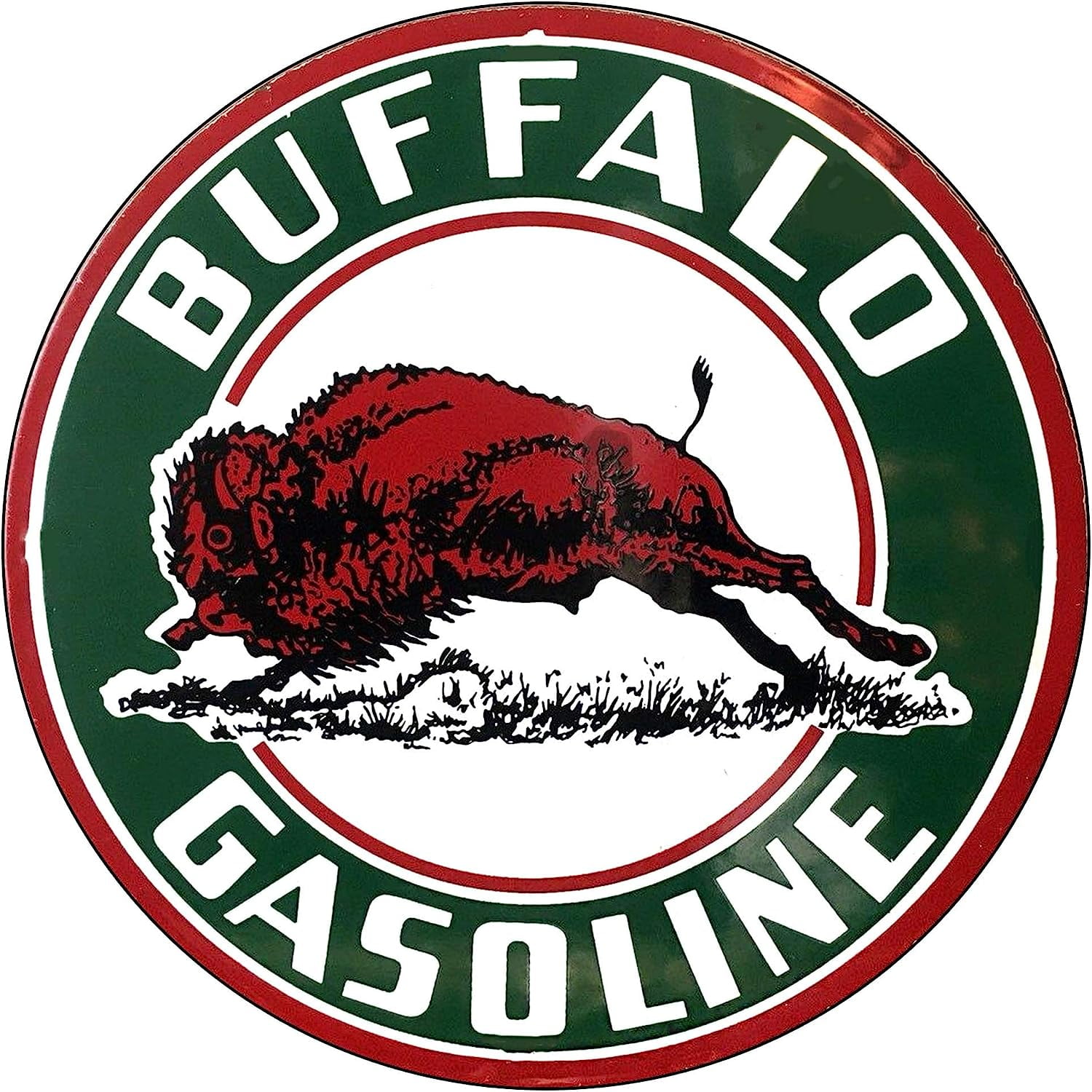 Vintage Gas Sign Reproduction Vintage Metal Signs Round Metal Tin Sign ...